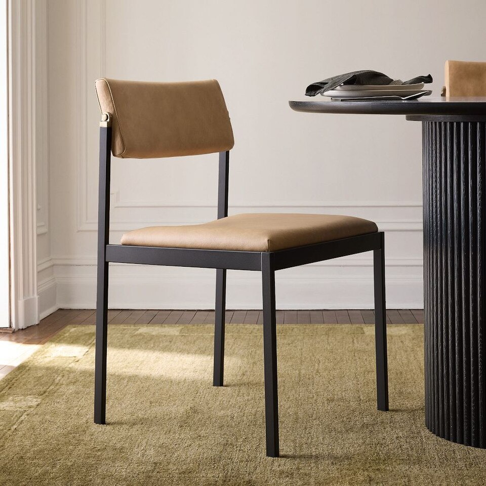 Freeman Leather Pivot Dining Chair | West Elm UK